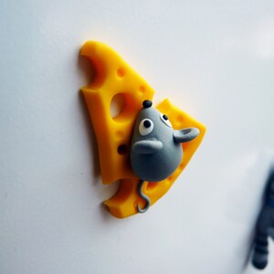 Mouse and Cheese Fridge Magnet - Etsy