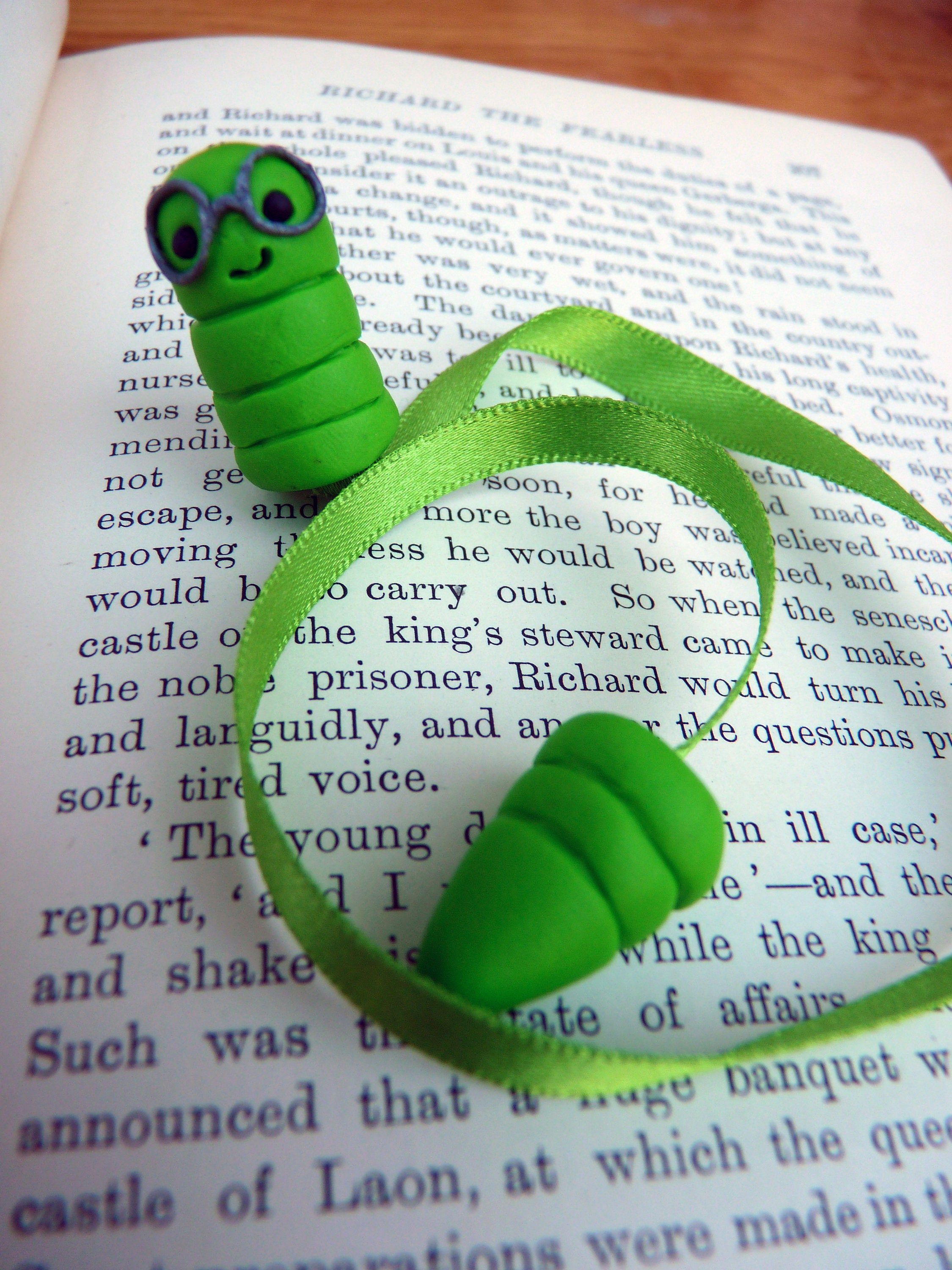 Bookworm Handmade Bookmark - Etsy UK