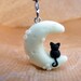 Dreamy Cat Moon Keyring Charm - Etsy UK
