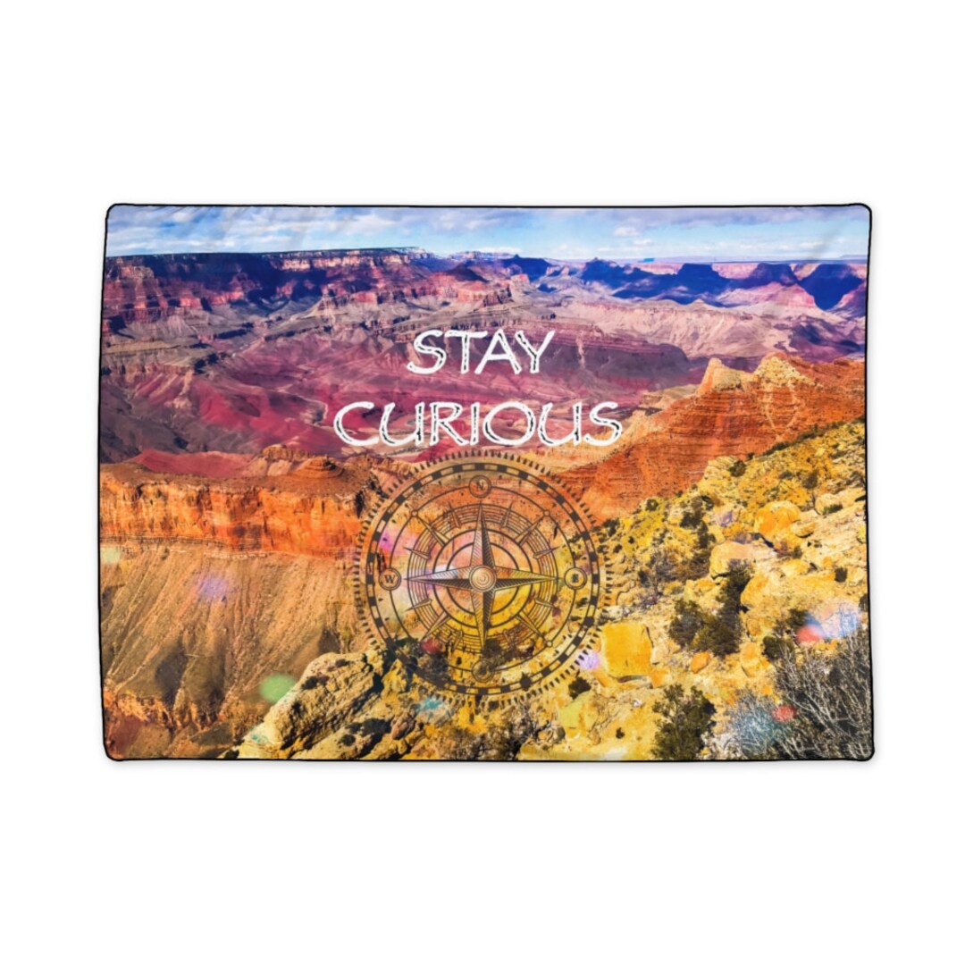 Stay Curious Compass Grand Canyons Landscape - Etsy