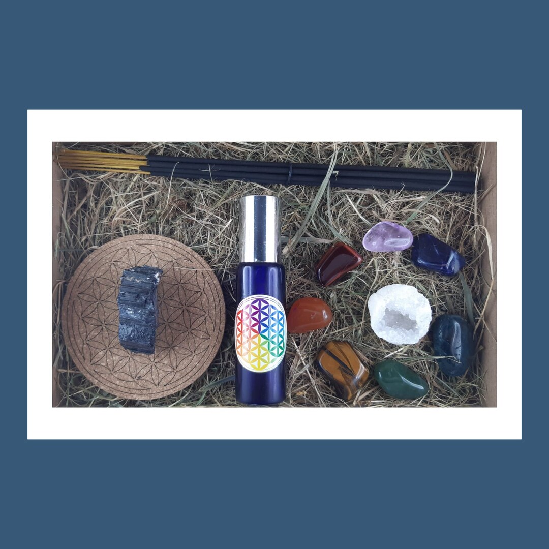 Well-being Box Lithotherapy 7 Chakras Incense Energizer Purification ...