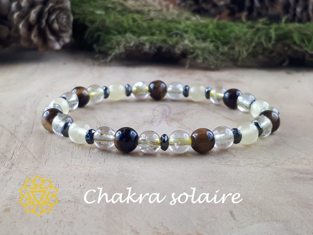 Solar Chakra Natural Stones 6 Mm Beads Yellow Calcite Tiger's Eye ...