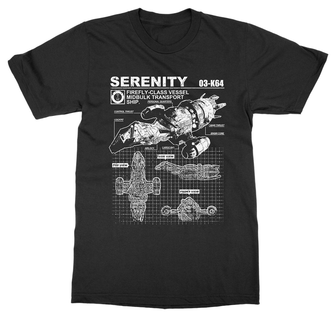 Firefly Serenity Specs T-shirt, Firefly T-shirts, Firefly TV Cult ...
