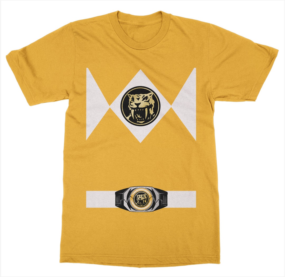 Yellow Ranger Costume, T-shirt Costume, Halloween Costume, Easy Costume ...