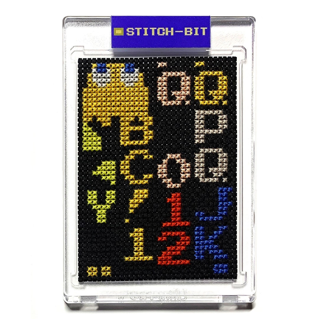 STITCH-BIT Byte/16 - "pac-man (map 256 Glitch)" Handmade Retro Video ...