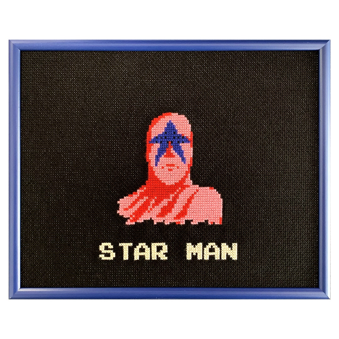 Pro Wrestling "star Man" - Nintendo NES Video Game Handmade Cross ...