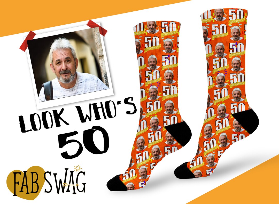 Look Who's 50 Birthday Gift Custom 50th Birthday Socks - Etsy Denmark