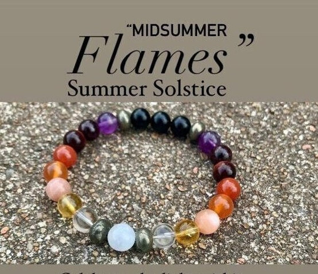 Summer Solstice Midsummer Flames AAA Sunstone Citrine Carnelian Pyrite ...
