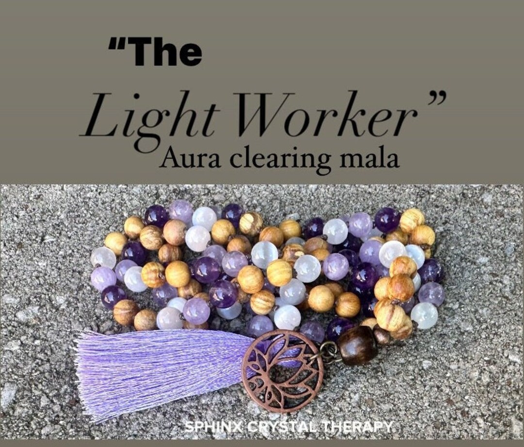 High Vibration Mala " the Light Worker " Divine Healer - Amethyst ...
