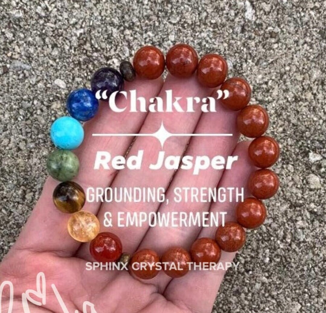 10MM Grounding Chakra Bracelet - Strength and Protection - Courage and ...