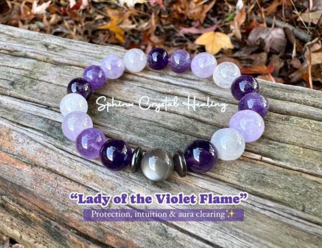 10mm Divine Healer - RARE Black Moonstone - AAA Grade Amethyst " Lady ...