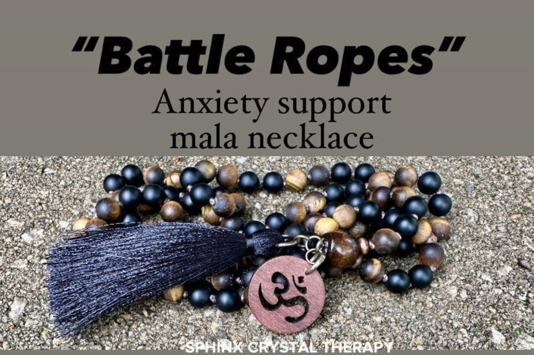 Protection & Anxiety Support Mala "battle Ropes" Strength and Courage ...