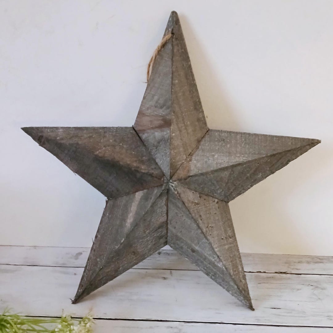 Rustic Grey Washed Wooden Barn Star Decoration the Home and Hearts Shop ...