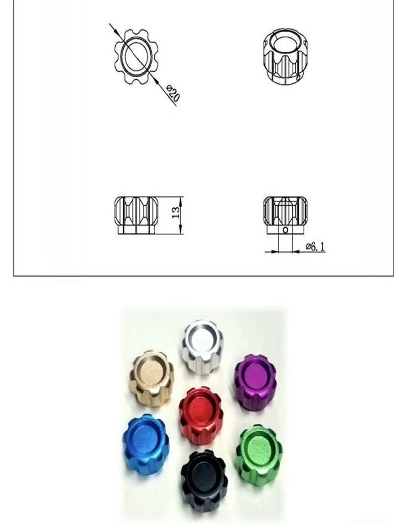 6061 Aluminum Rotary Knob for Sim Racing – Precision CNC for 6mm Shaft ...