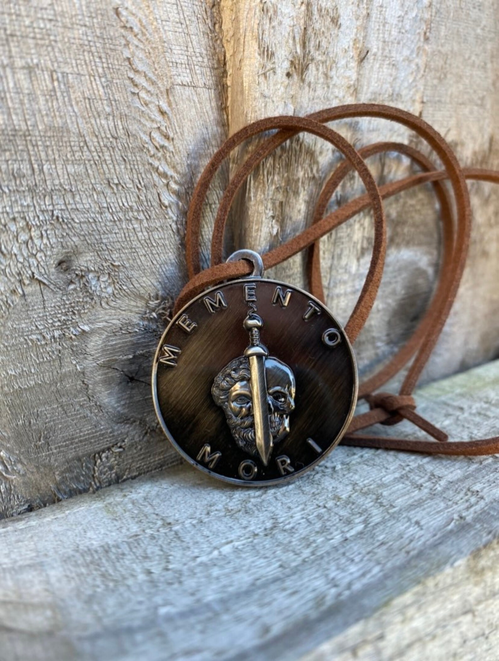 Antique Silver Memento Mori Pendant Stoic Pendant | Etsy