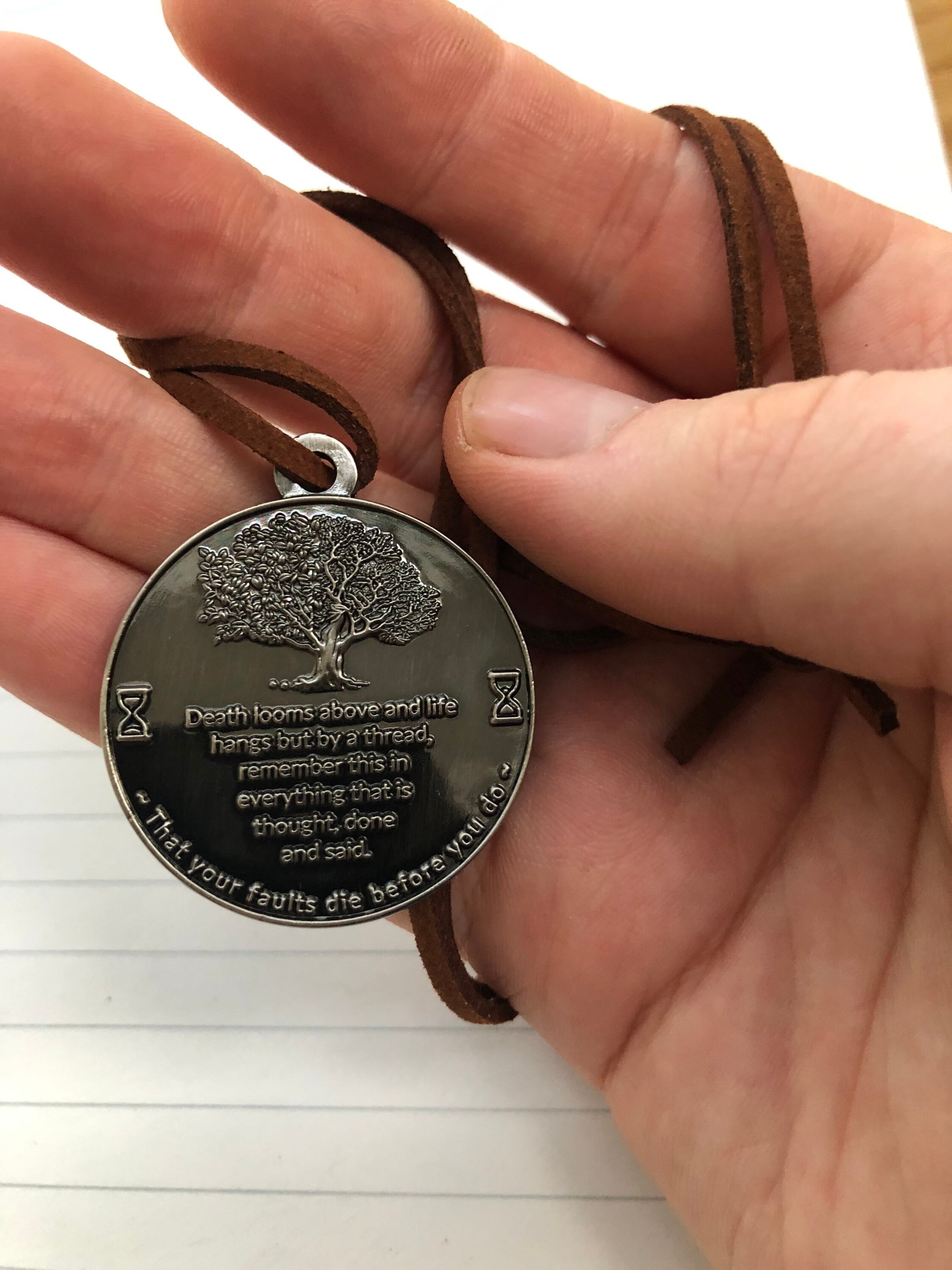 Antique Silver Memento Mori Pendant Stoic Pendant | Etsy Australia
