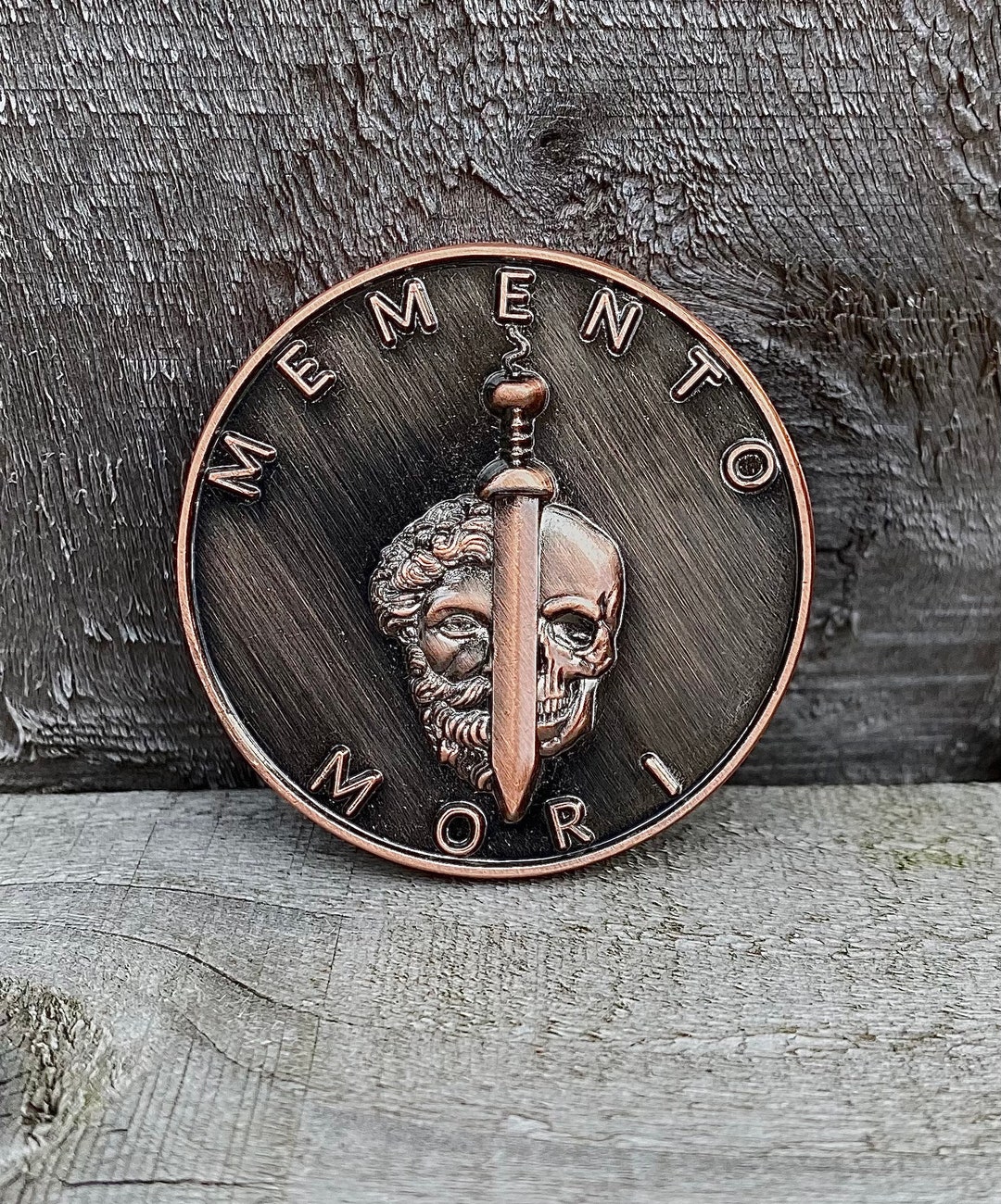 Antique Copper Memento Mori Coin - Stoic Coin - Etsy