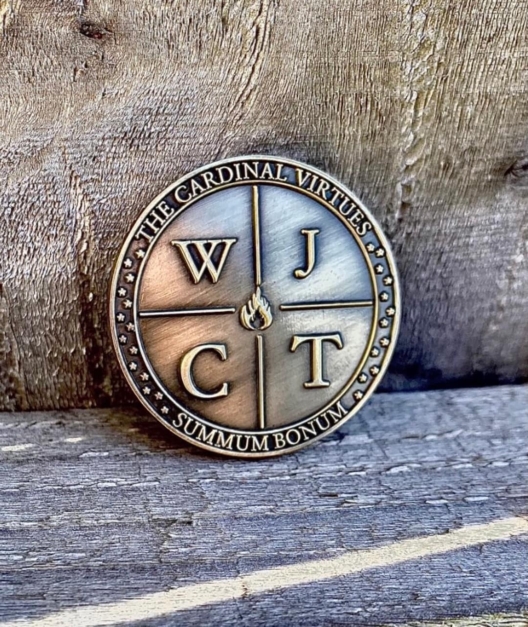 Stoic Coin Cardinal Virtues - Memento Mori - Amor Fati... - Etsy