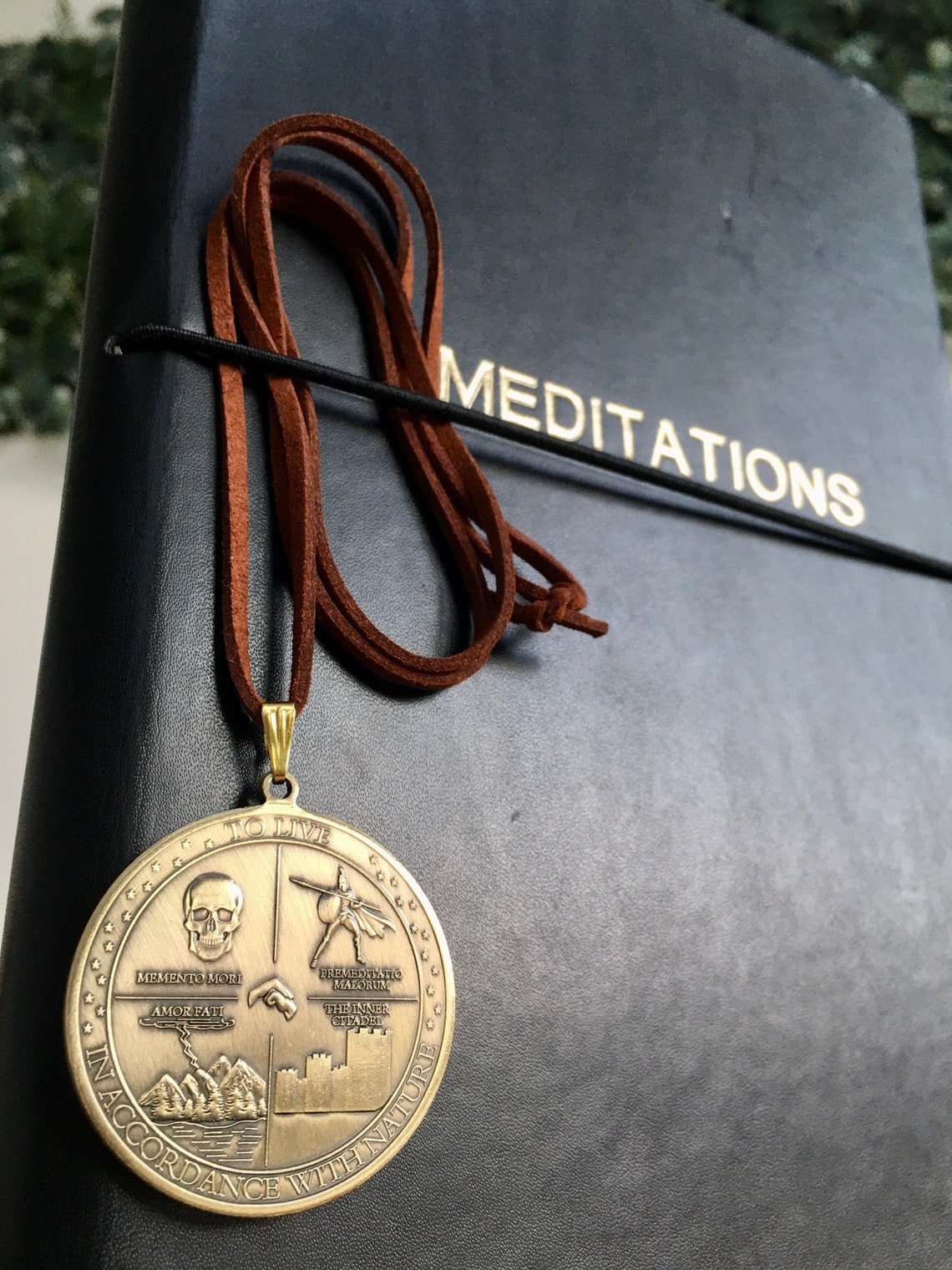 Stoic pendant Memento Mori Amor Fati The Cardinal Virtues | Etsy