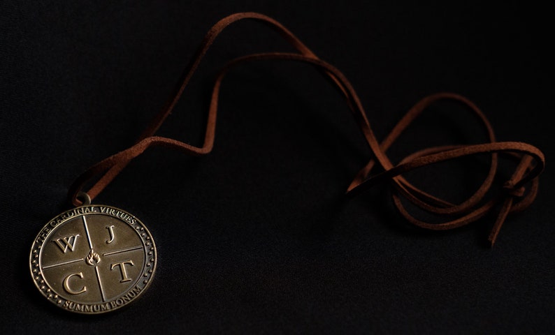 Stoic Pendant Memento Mori Amor Fati the Cardinal Virtues - Etsy