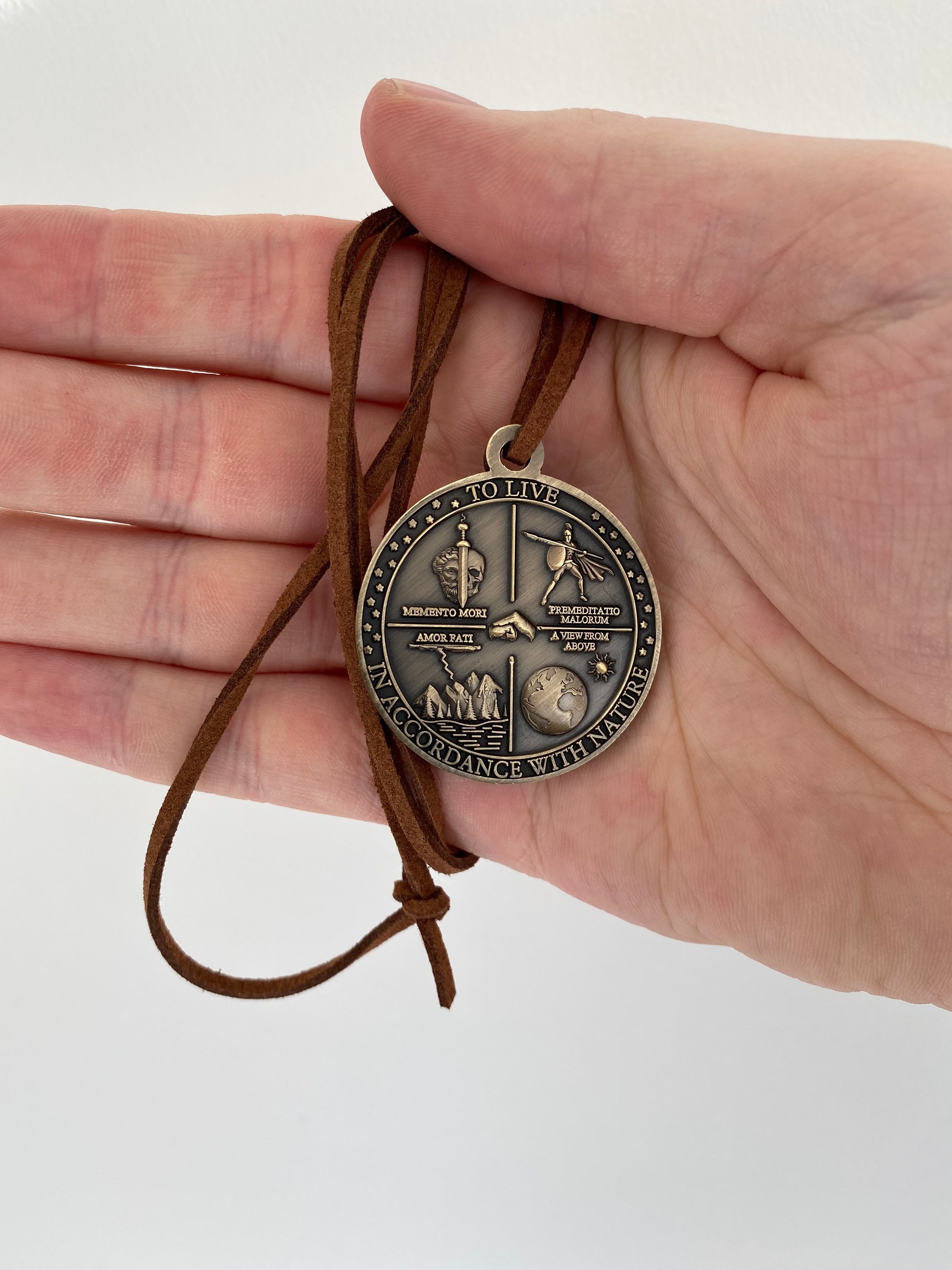 Stoic Pendant Memento Mori Amor Fati the Cardinal Virtues | Etsy Canada