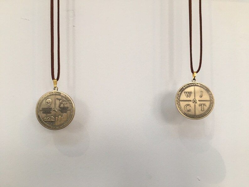 Stoic pendant Memento Mori Amor Fati The Cardinal Virtues | Etsy