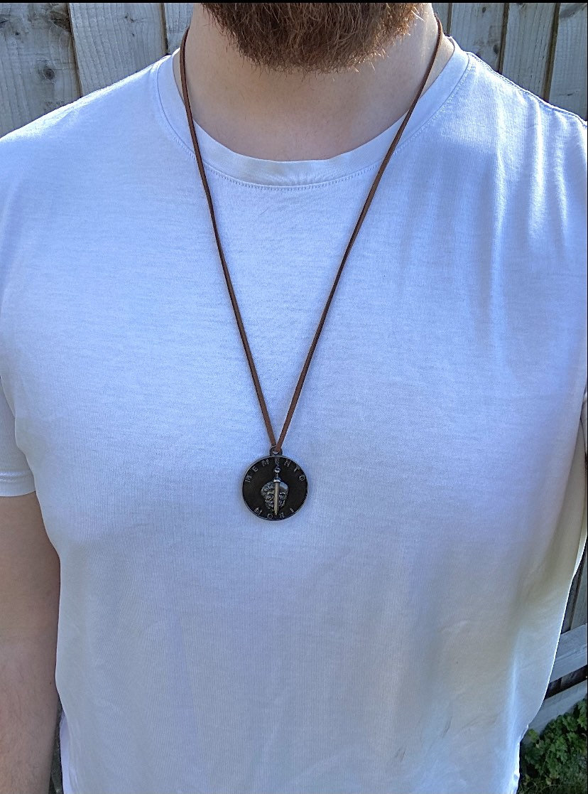 Antique Silver Memento Mori Pendant Stoic Pendant | Etsy Australia