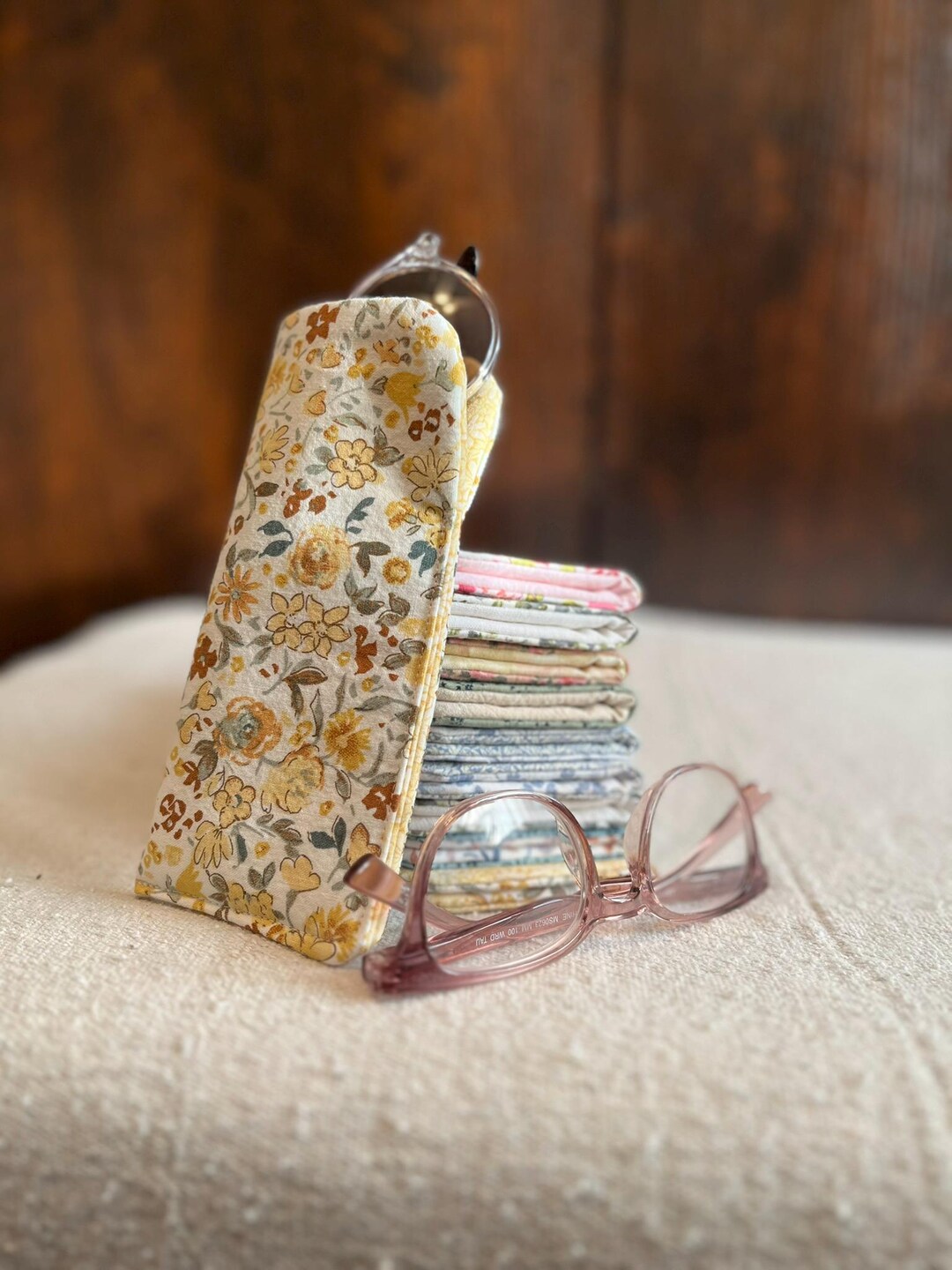 Sunglass / Eyeglass Case, Padded Quilted Fabric Case, Cotton Prints ...
