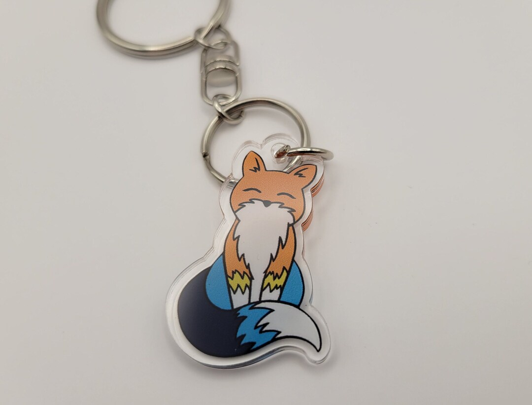 Aroace Fox Acrylic Keychain - Etsy