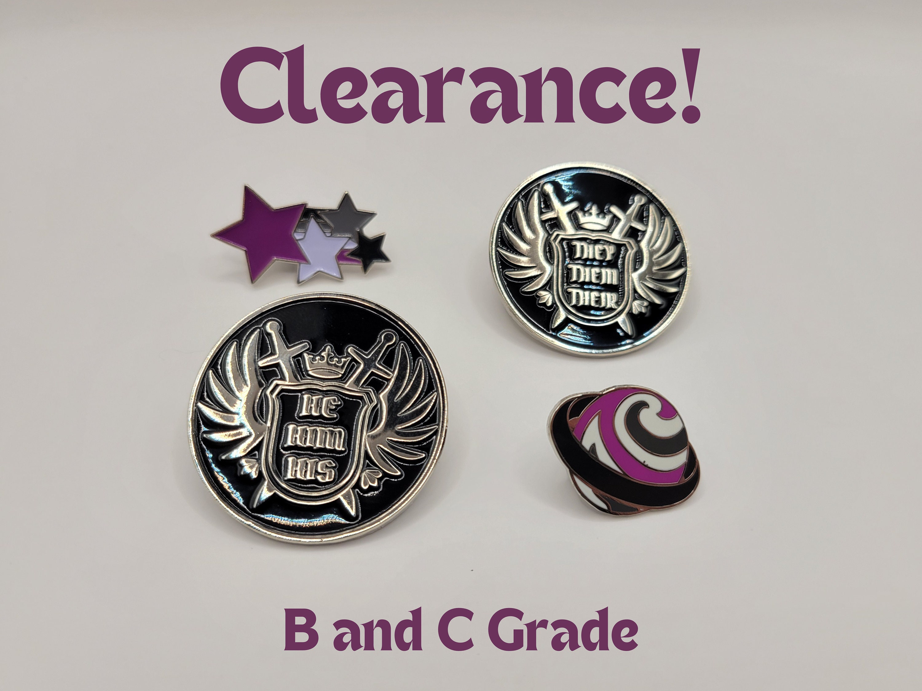 Miscellaneous Pride Pins B and C Grade Clearance - Etsy