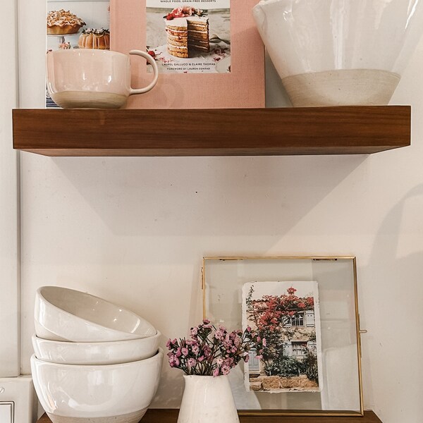 Walnut Floating Shelves - Etsy
