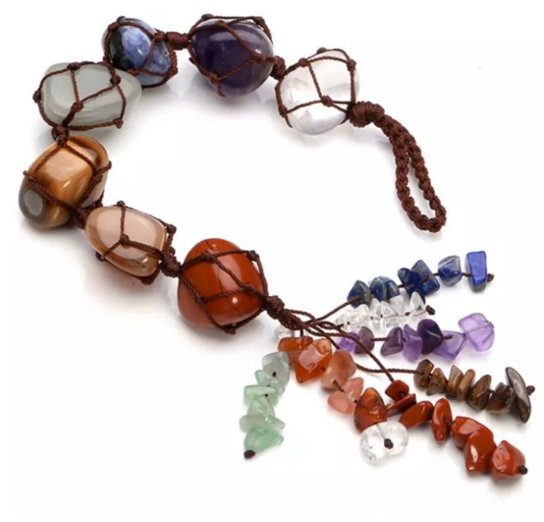 Chakra Gem Stone Hanging Decoration - Etsy