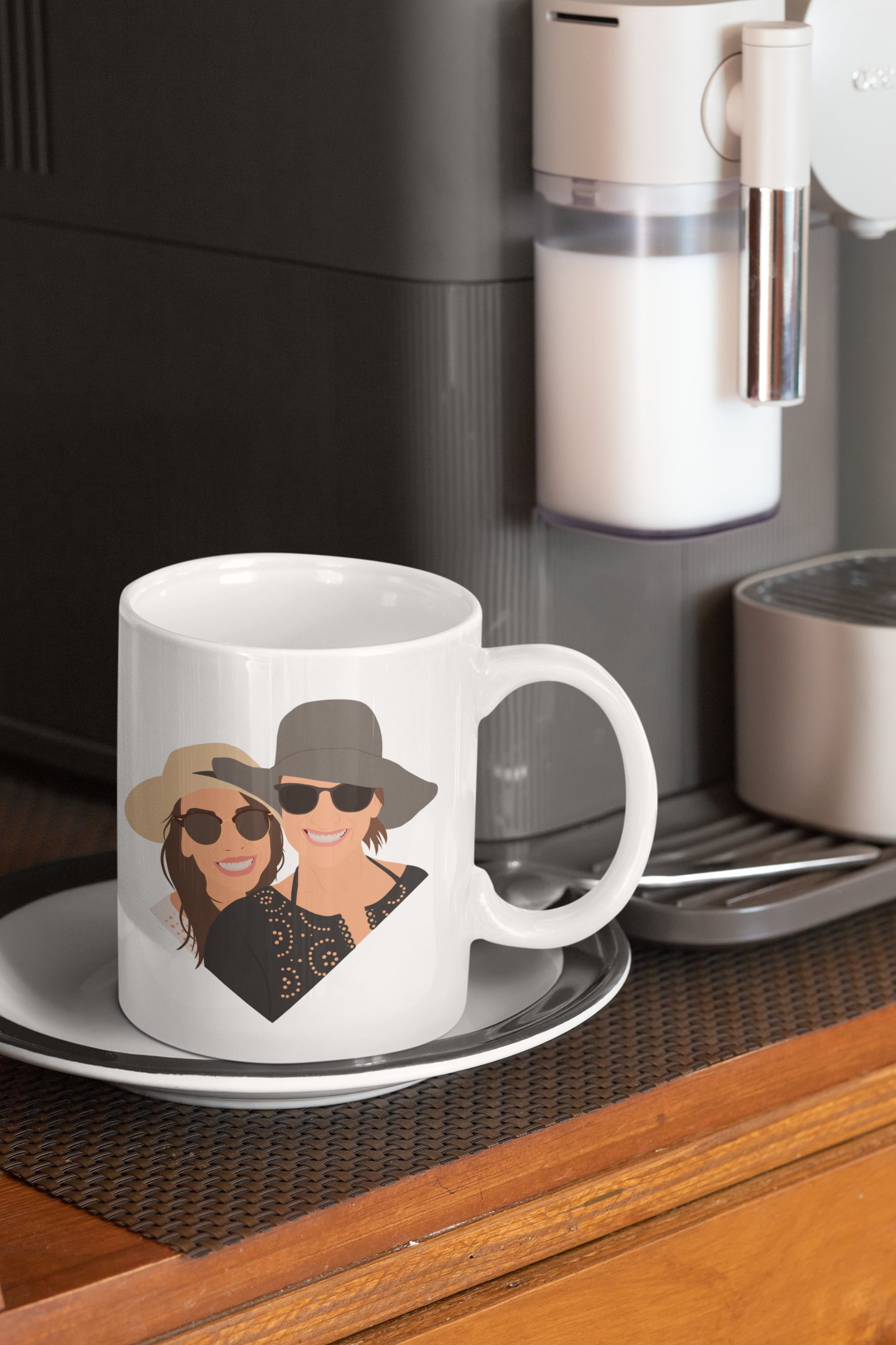 Personalized Cartoon Mug Custom Portrait Coffee Cup Hand-drawn ...