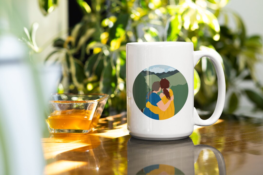 Personalized Cartoon Mug | Custom Portrait Coffee Cup | Hand-drawn ...