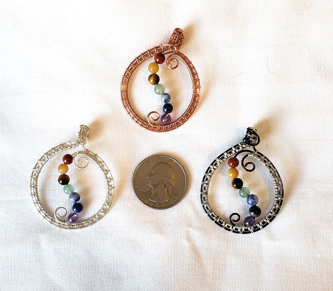 Copper Lizard Arts Yin Yang Chakra Pendant for Balance in All Things ...