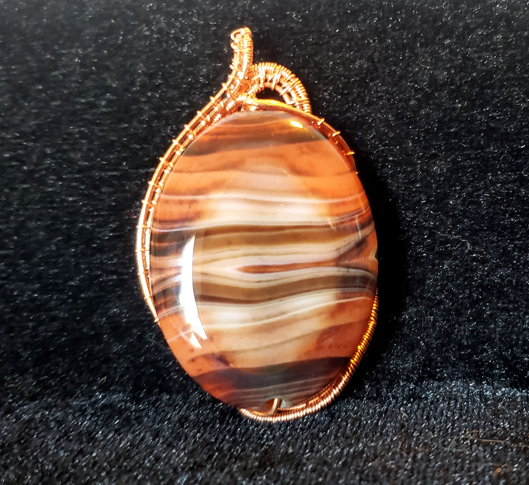 Copper Lizard Arts Artisan Made Copper Agate Pendant OOAK, Christmas ...