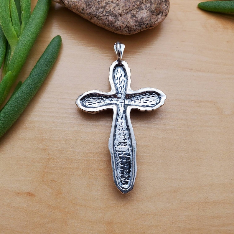 Socute925 Big White Buffalo Turquoise Cross Necklace Pendant | White ...