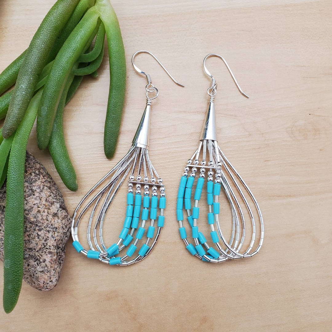 Socute925 Lovely Liquid Silver Dangle Earrings | Multi Strand Liquid ...