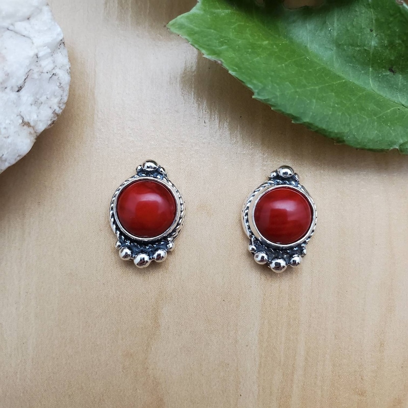 Coral Earrings - Etsy