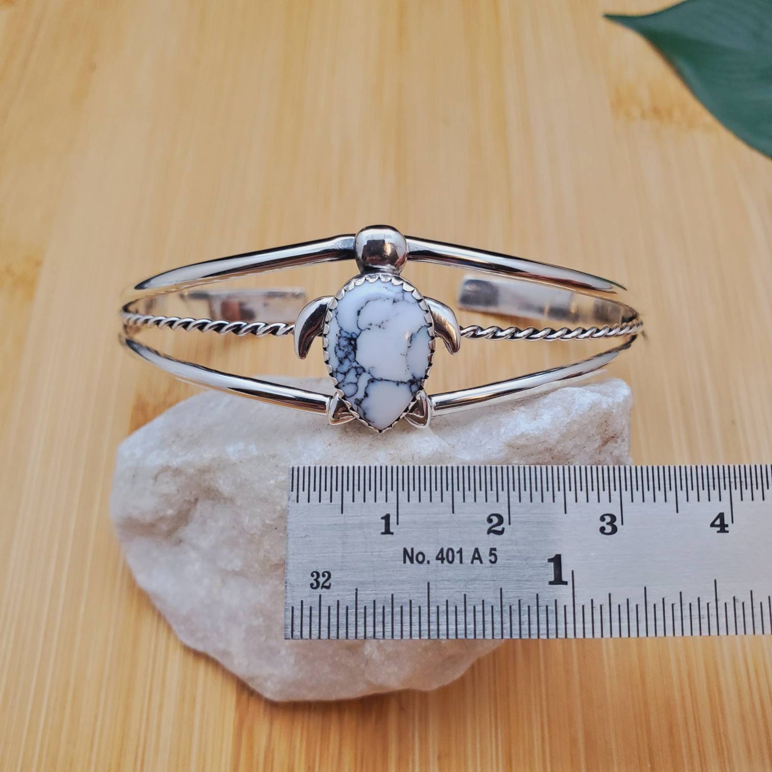 Socute925 Sea Turtle Cuff Bracelet White Buffalo Stone | Etsy