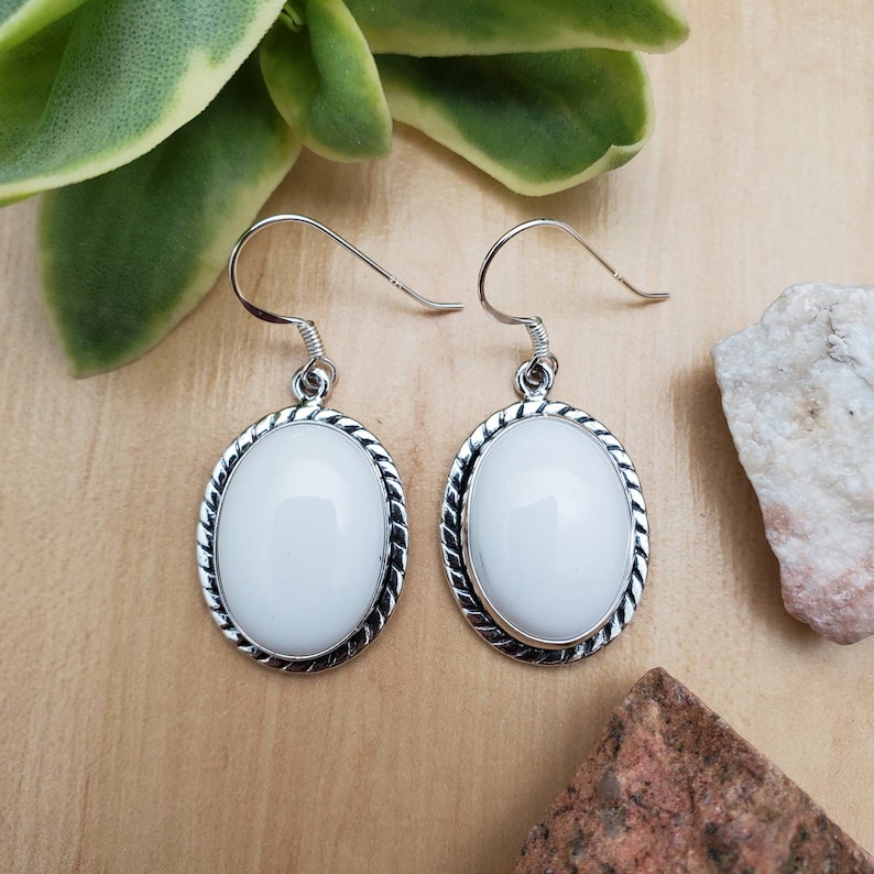 Socute925 Big White Stone Earrings White Post Earrings Big - Etsy