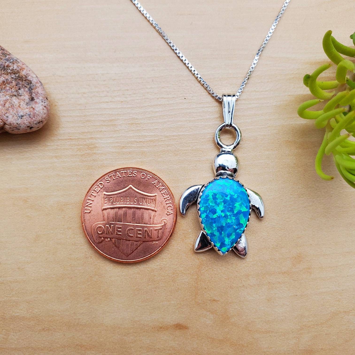 Socute925 Big Sea Turtle Necklace Pendant With Silver Box - Etsy