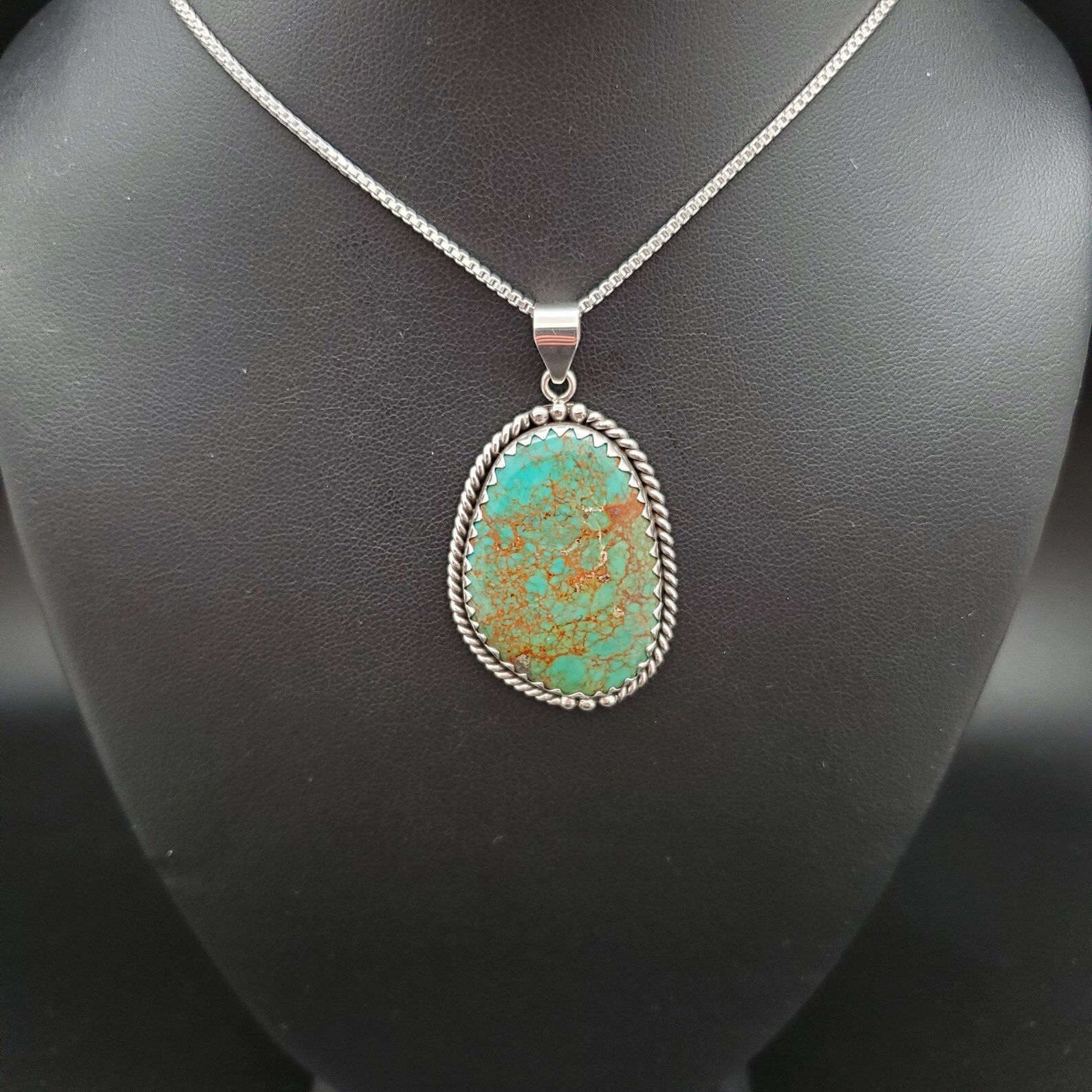 TQP#043 | Sonny TN Turquoise Pendant | Sterling Silver Kingman ...