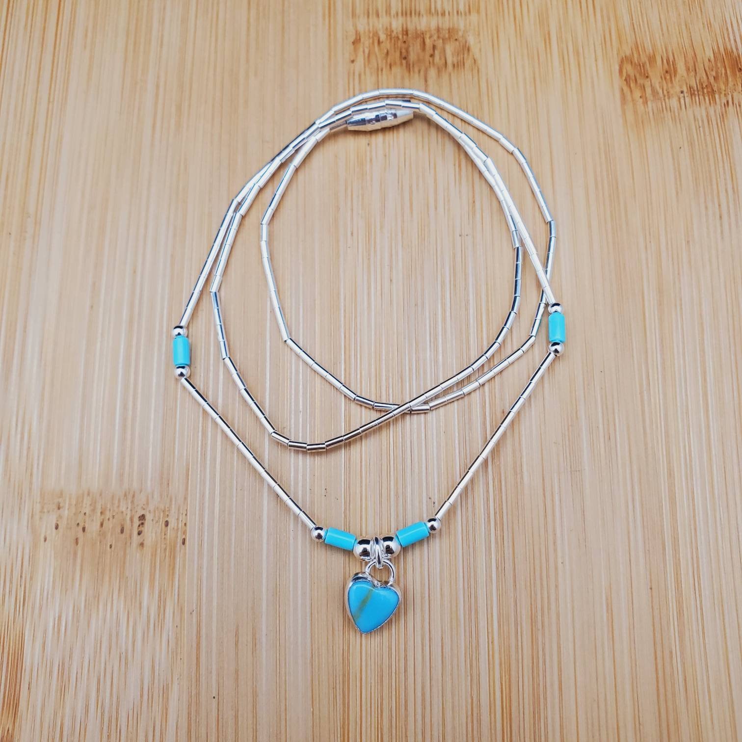 Socute925 Tiny Heart Shape Turquoise Necklace Pendant - Etsy