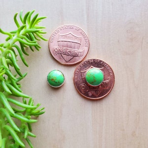 Socute925 8mm Green Gaspeite Studs | Sterling Green Studs | Dainty ...