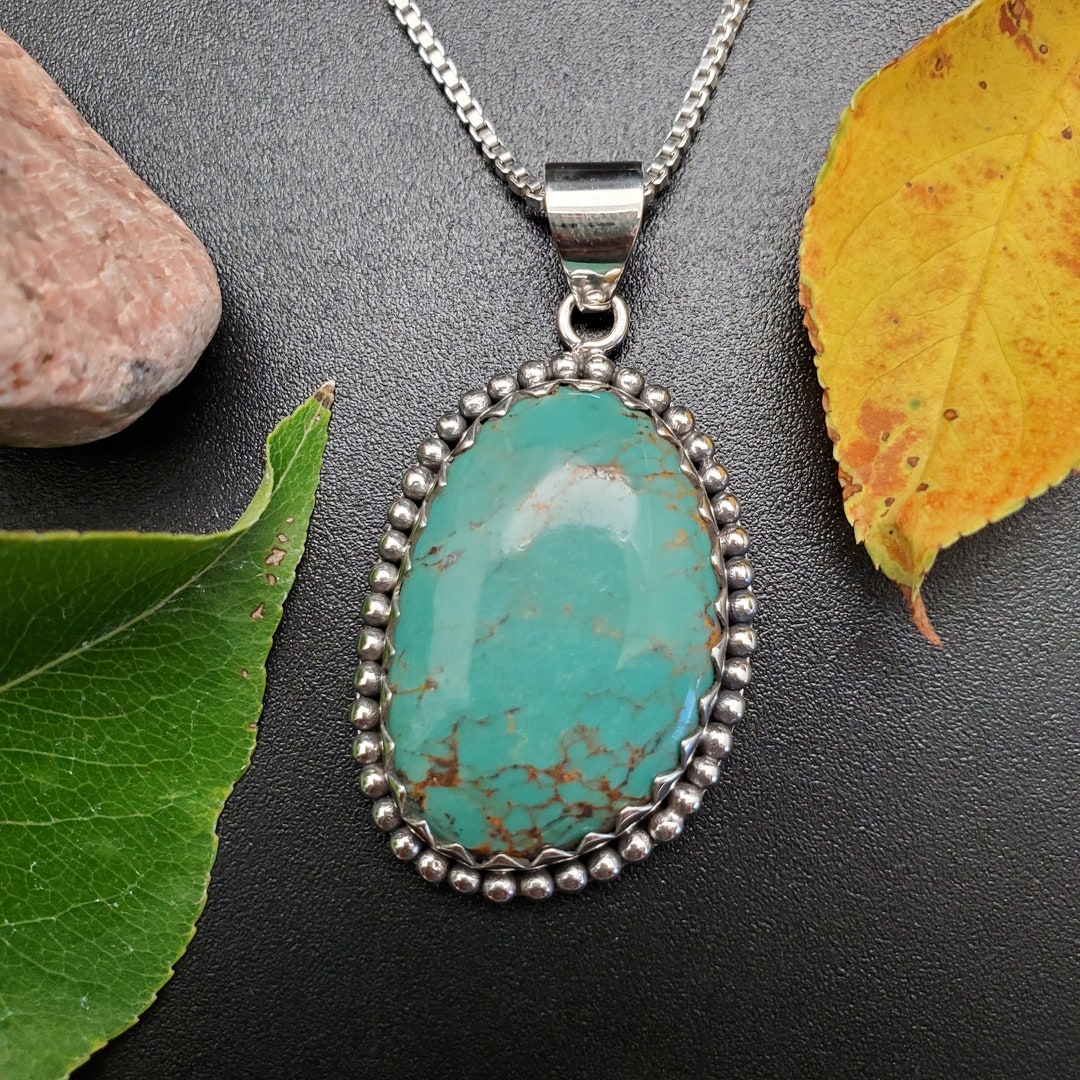 TQP#019 | Sonny TN Turquoise Pendant | Sterling Silver Kingman ...