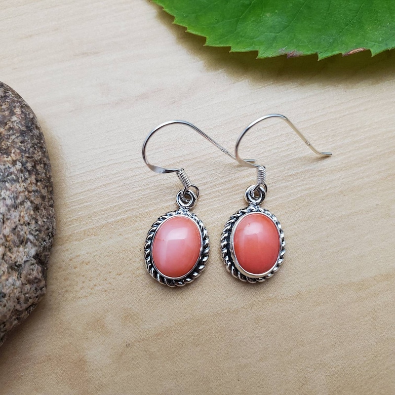 Coral Earrings - Etsy