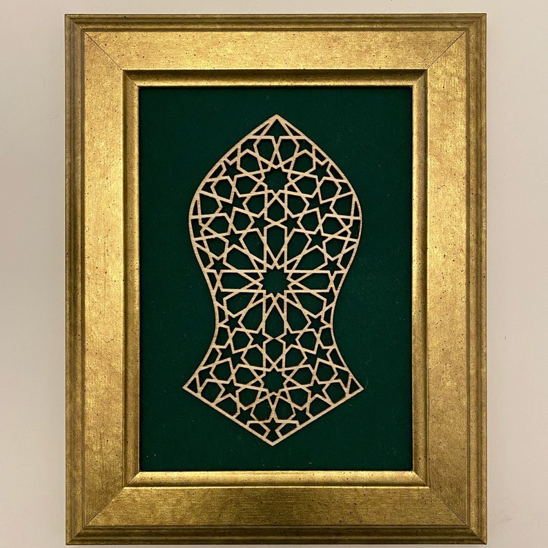 Wooden Nalain Shareef Gold Frame - Etsy