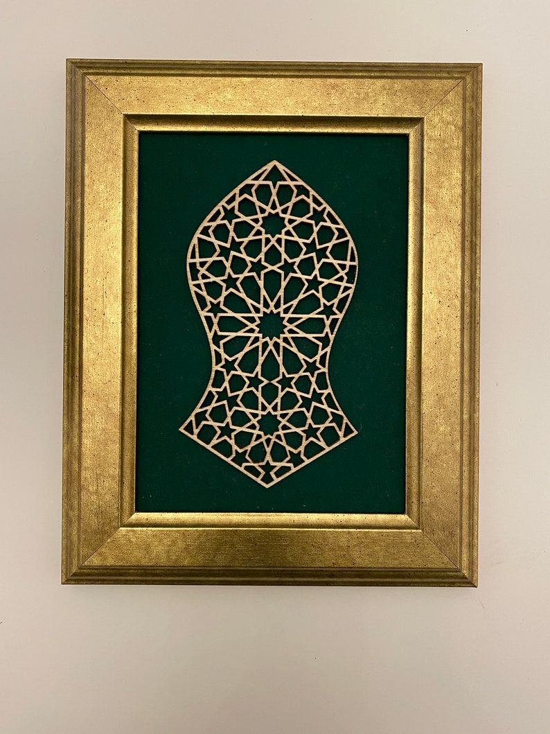 Wooden Nalain Shareef Gold Frame - Etsy