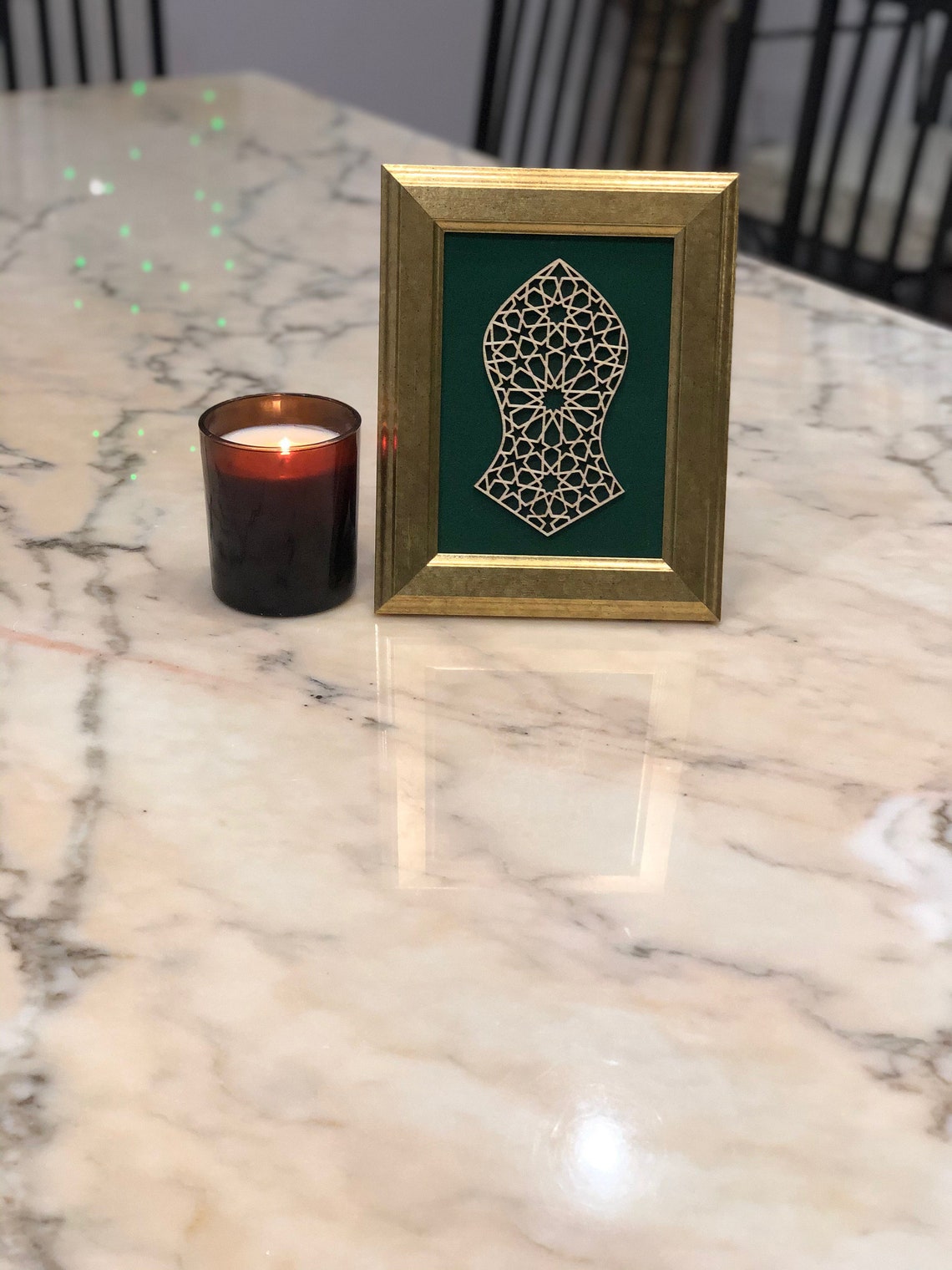 Wooden Nalain Shareef Gold Frame - Etsy UK